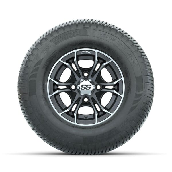 GTW Spyder Machined/Matte Grey 10 in Wheels with 205/65-R10 Fusion SR ...