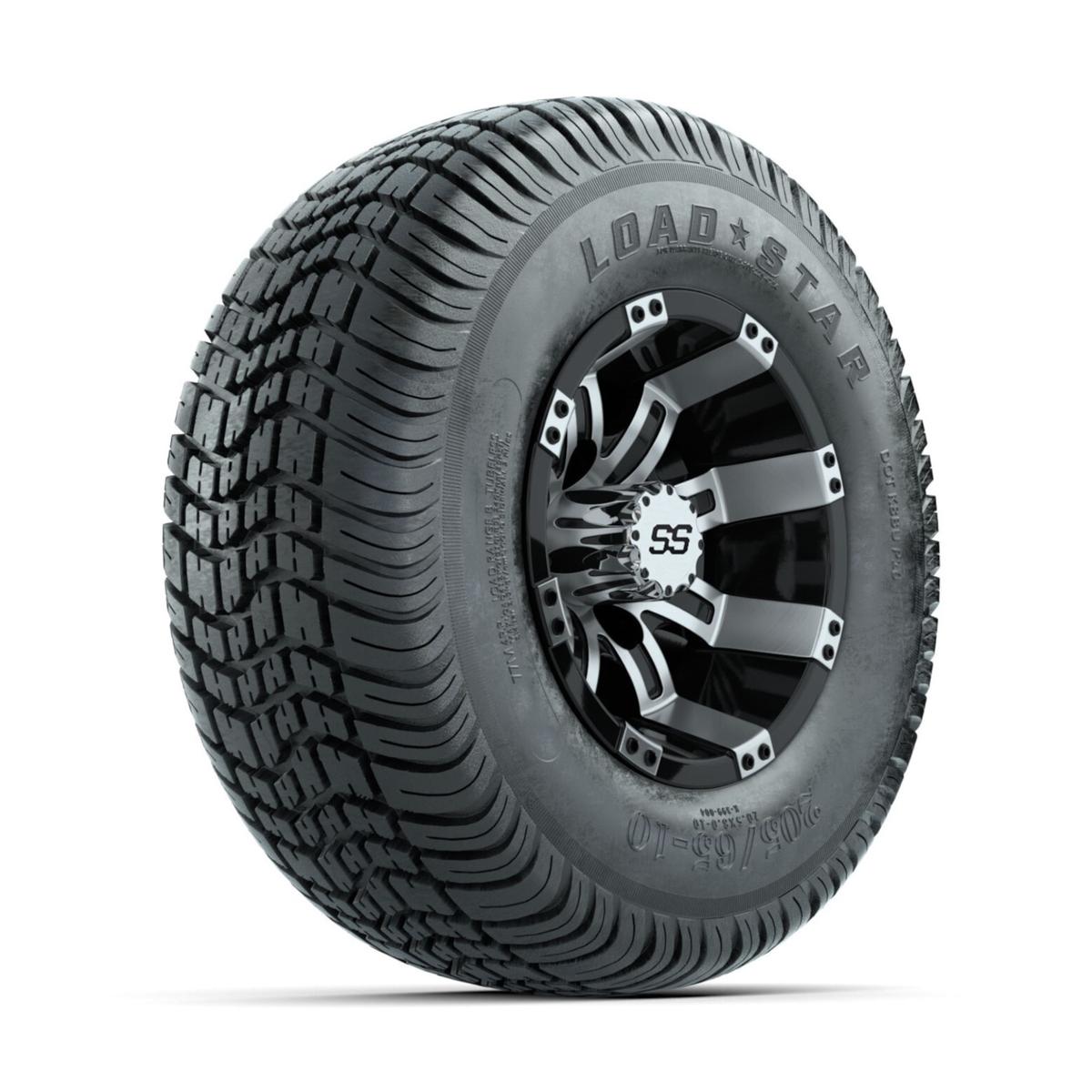 Set of (4) 10 in GTW Tempest Wheels with 205/65-10 Kenda Load Star ...