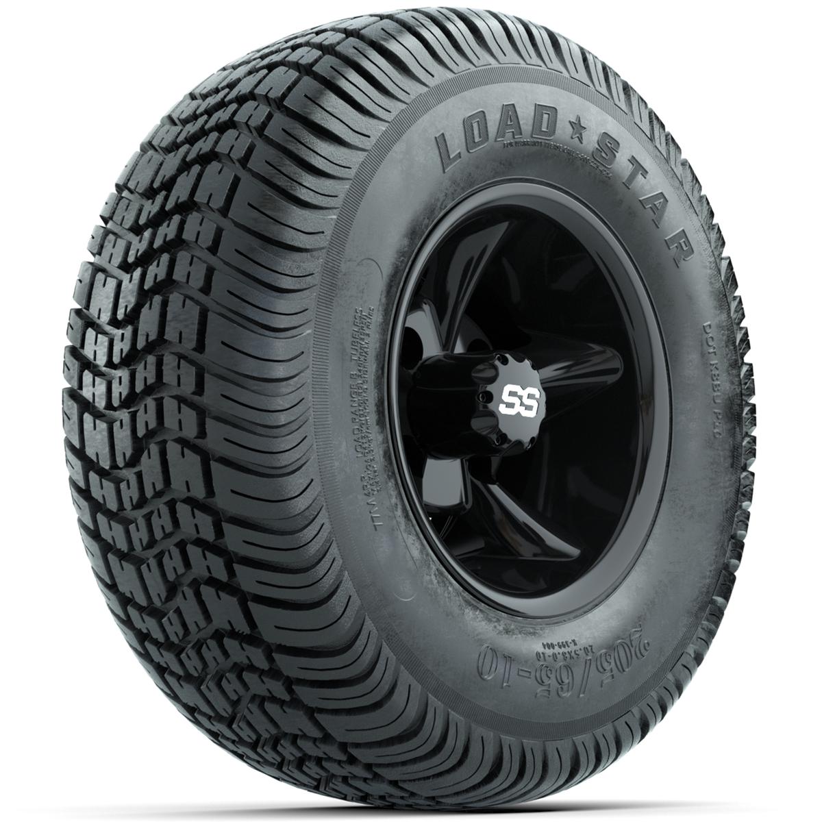 Set of (4) 10 in GTW Godfather Wheels with 205/65-10 Kenda Load Star ...
