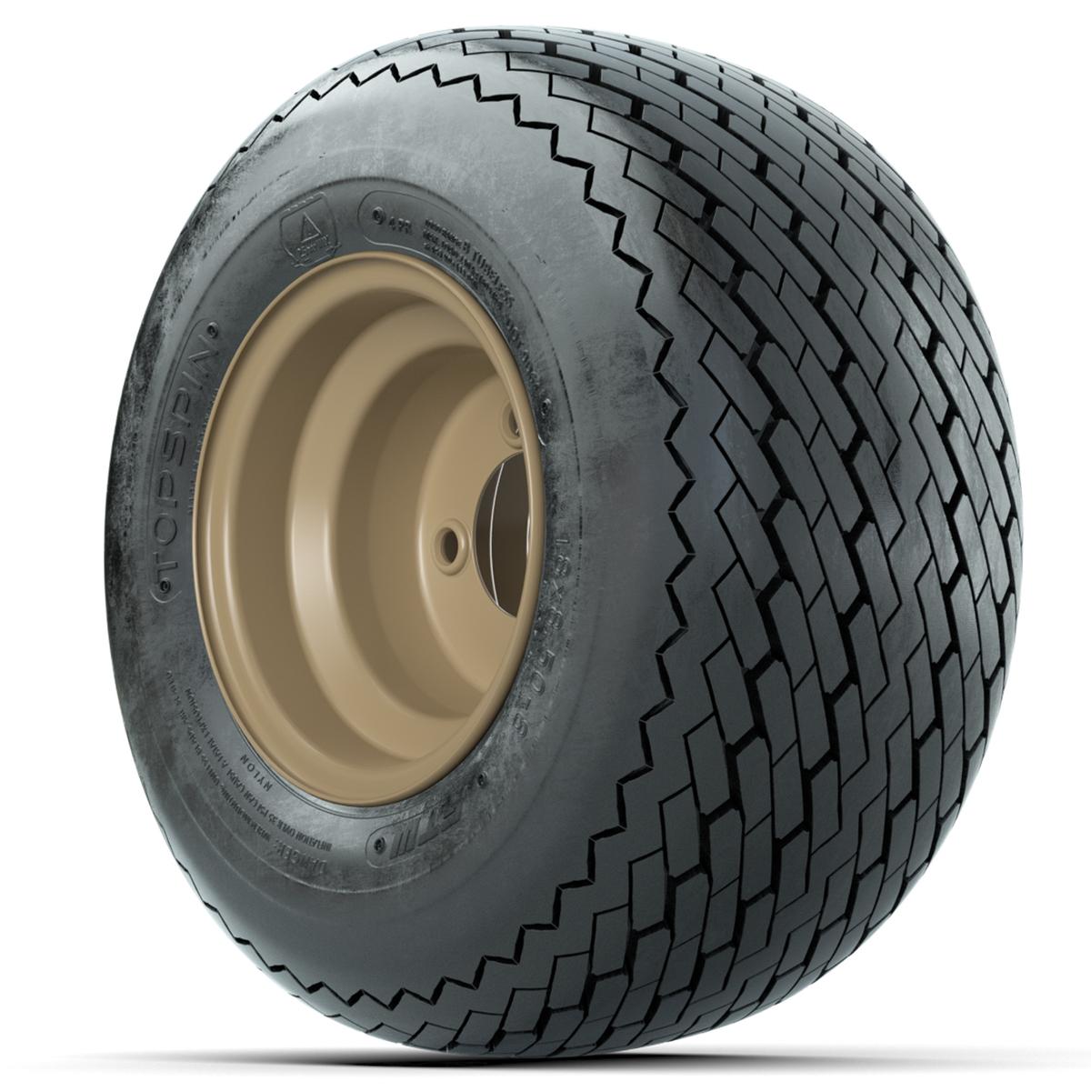 Set of (4) 8 in Stone Steel Wheels with 18 in GTW Topspin Sawtooth ...