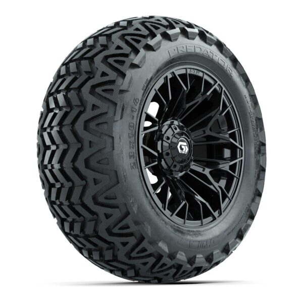 Set of (4) 14 in GTW® Stellar Black Wheels with 23×10-14 Predator All ...