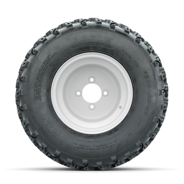 GTW Steel White 3:5 Offset 10 in Wheels with 22×11.00-10 Rogue All ...