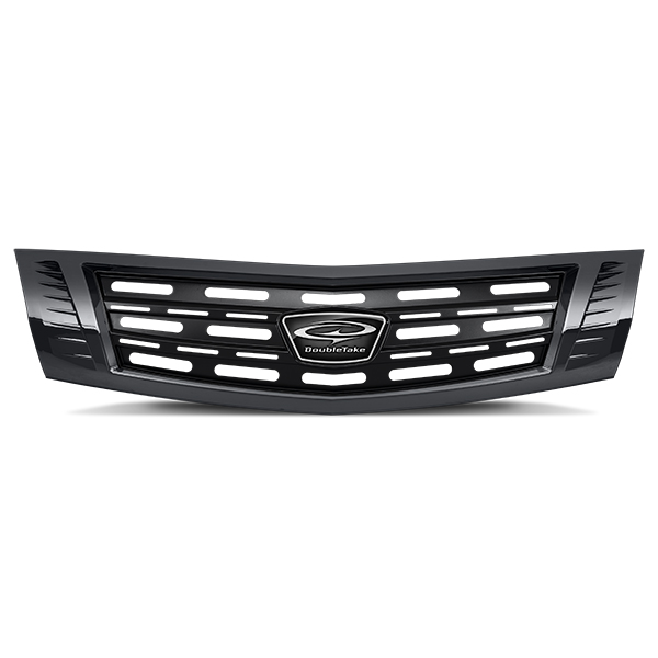 DoubleTake Grille, Phoenix, Slotted, Black/Black, E-Z-Go RXV 08 ...